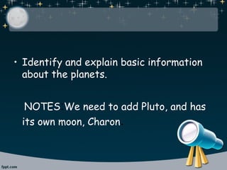 Solar System Lesson Plan | PPT