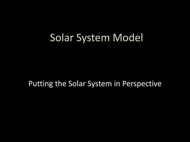 Solar System Paper Model | PPTX