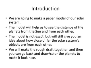 Solar System Paper Model | PPTX