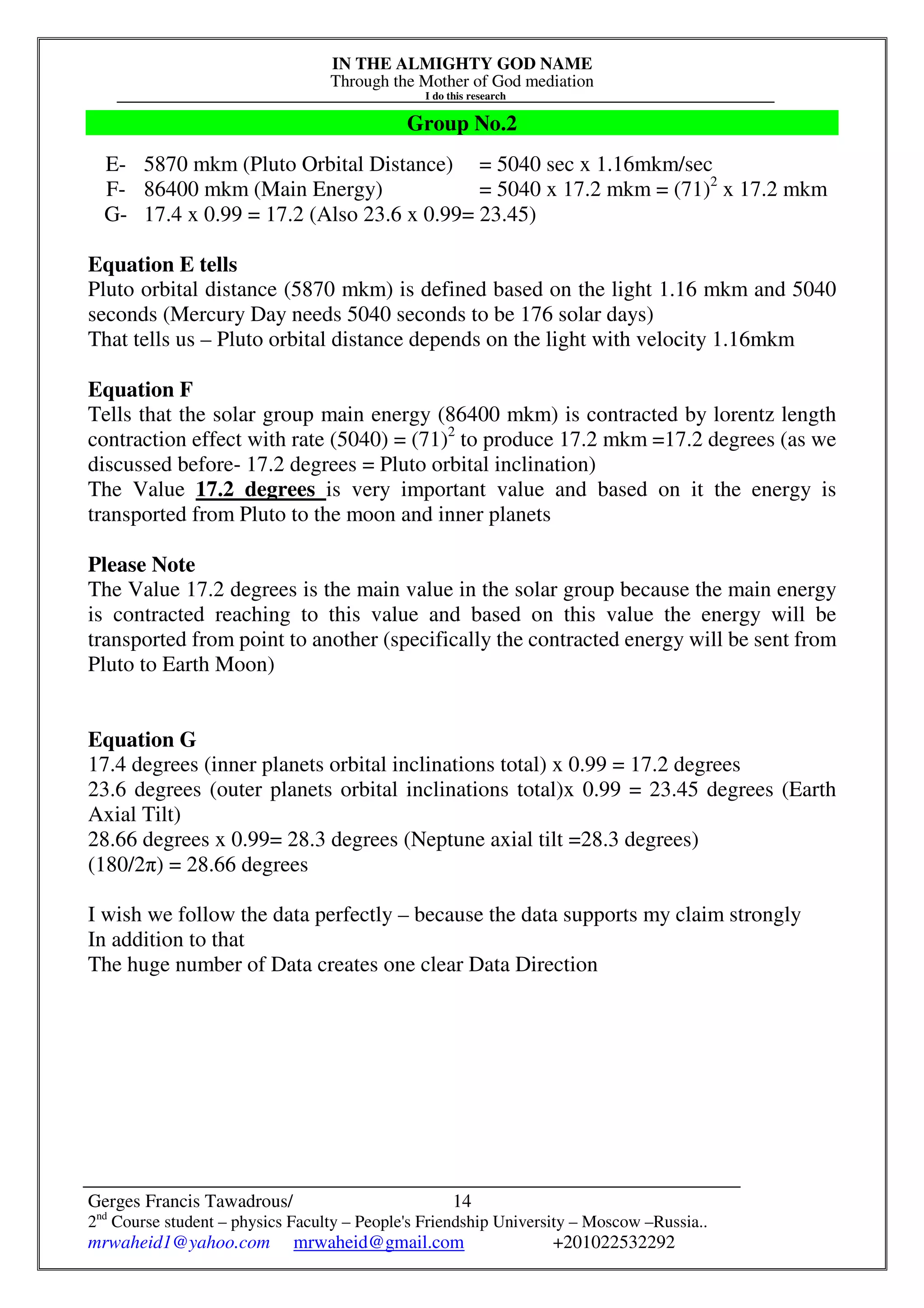 Solar System Motion Principle | PDF
