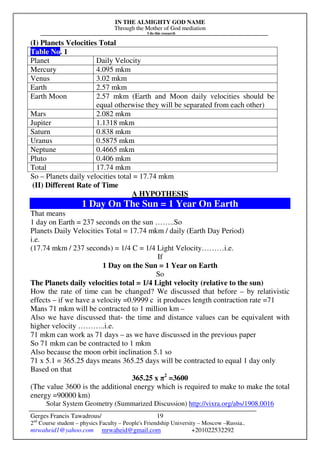 Solar System Motion Principle | PDF