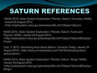 Solar System Nasa Planets Profile