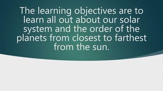 Solar system presentation | PPT