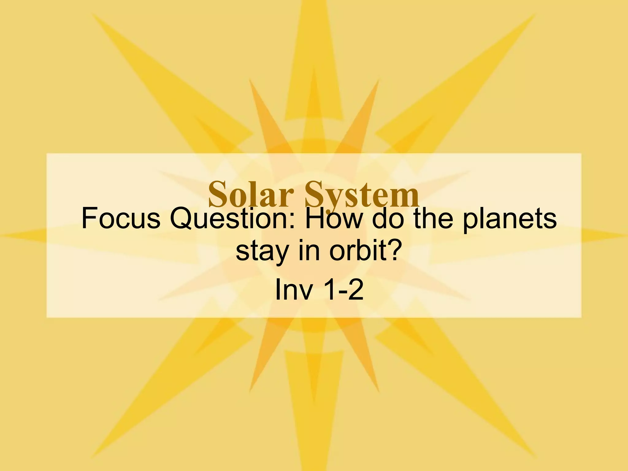Solar System Gravity | PPT | Geography | Science