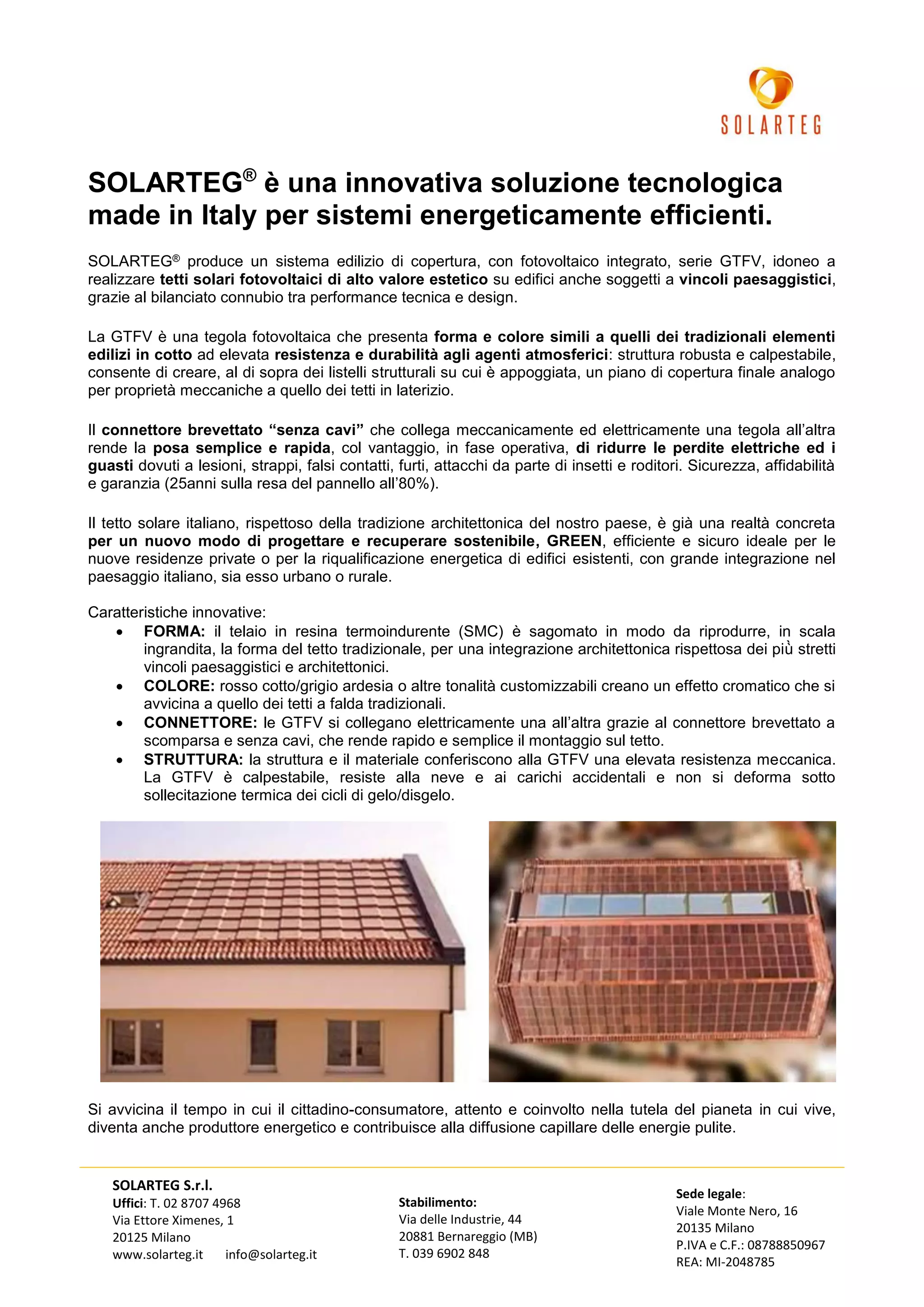 SOLARTEG tetto solare | PDF