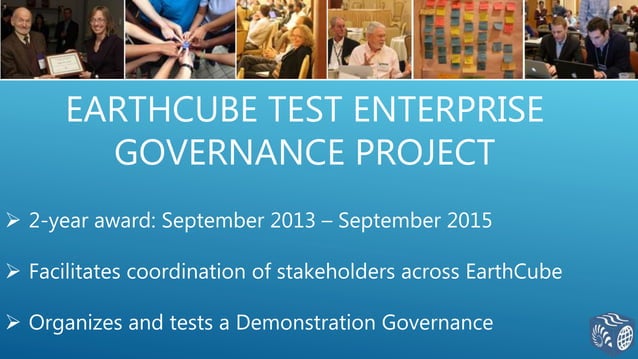 EarthCube Governance Intro for Solar Terrestrial End-user Workshop | PPT