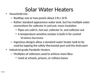 Solar thermal system in solar energy system | PPTX