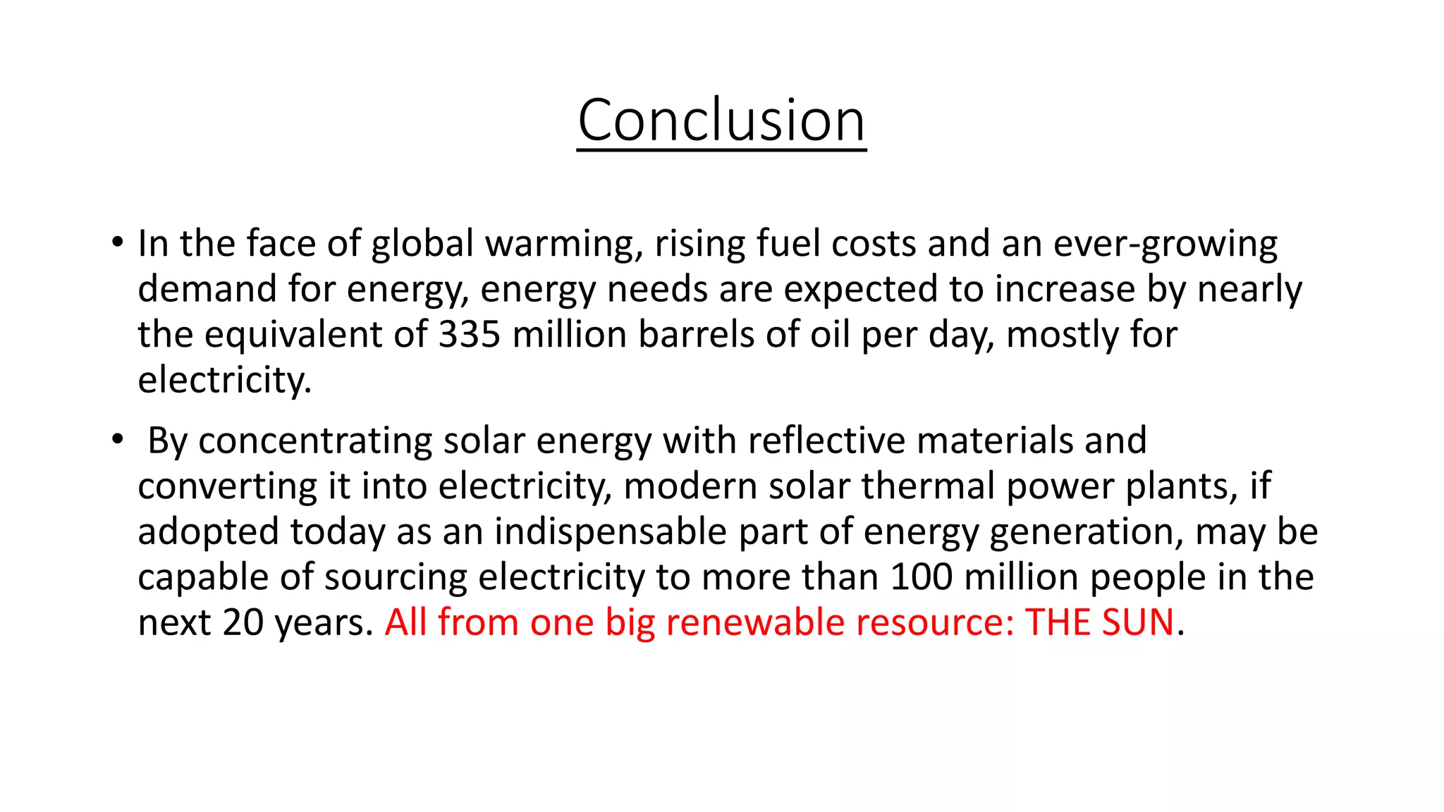 Solar Thermal Power | PPTX