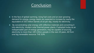 Solar thermal power | PPTX