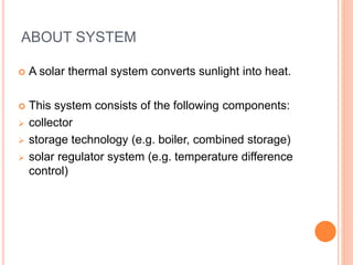 Solar Thermal System | PPTX
