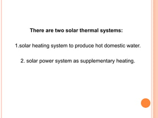 Solar Thermal System | PPTX