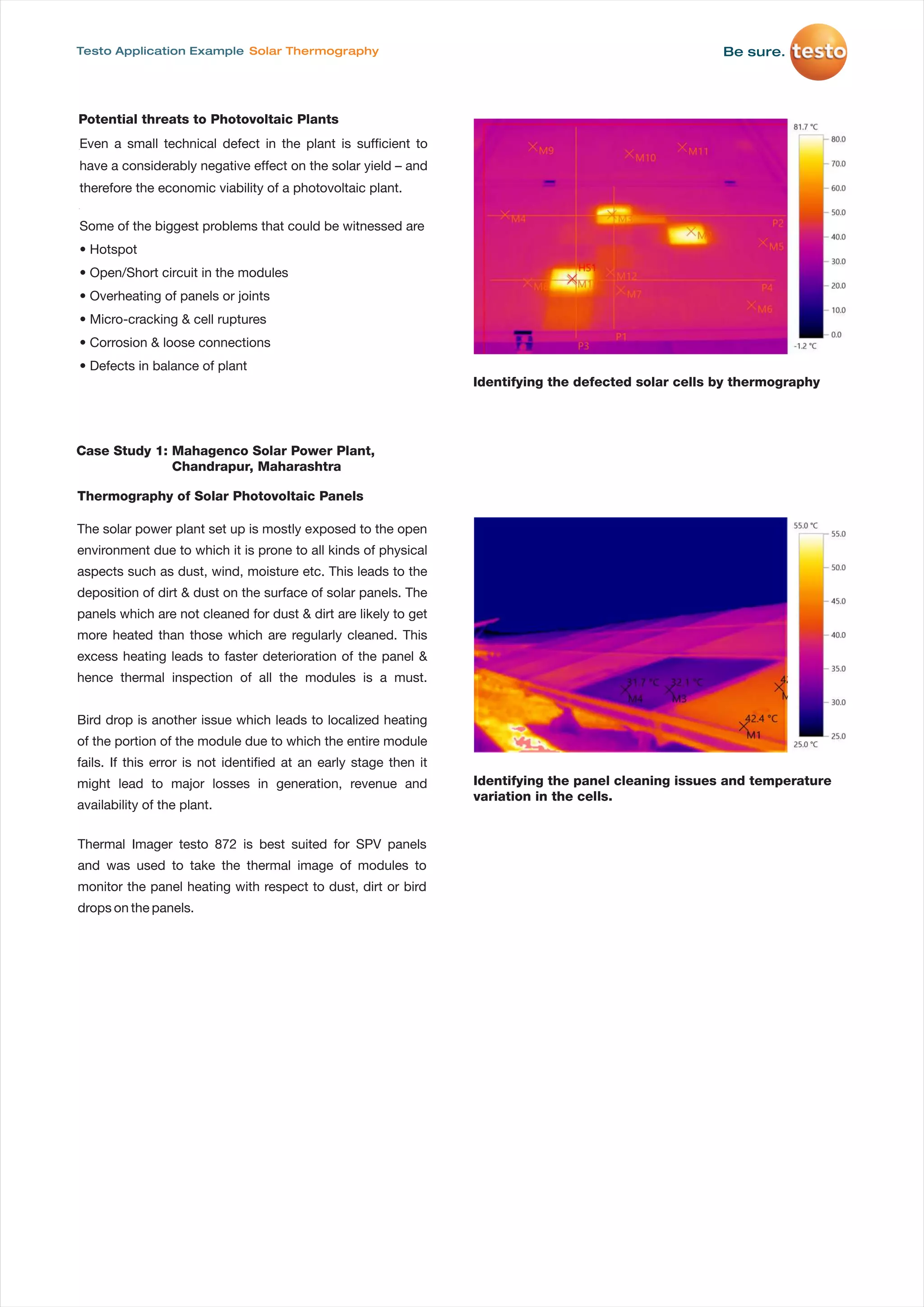 Thermography for Solar Panel - Testo® India | PDF