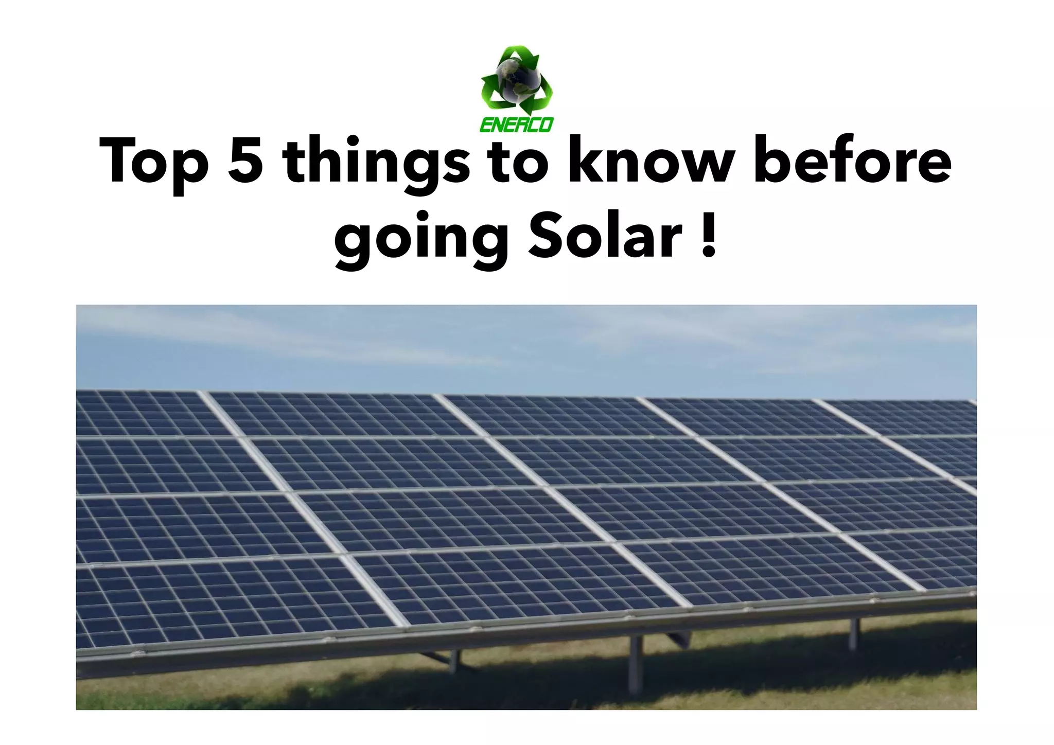 Solar Energy (PV) - Top 5 things to know ! | PPT