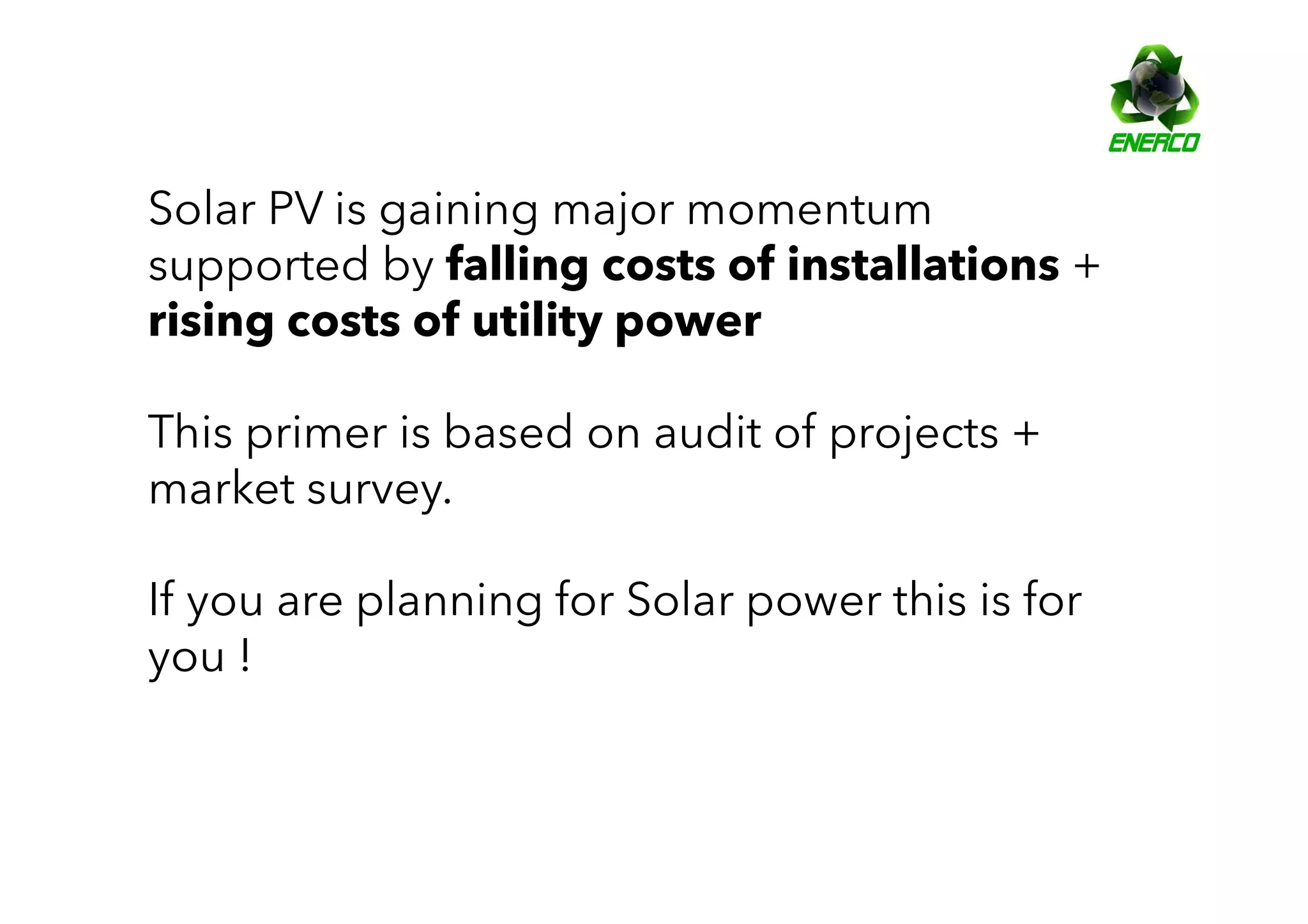 Solar Energy (PV) - Top 5 things to know ! | PPT | Free Download