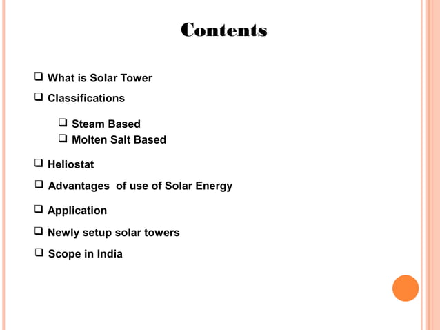 Solar tower | PPT