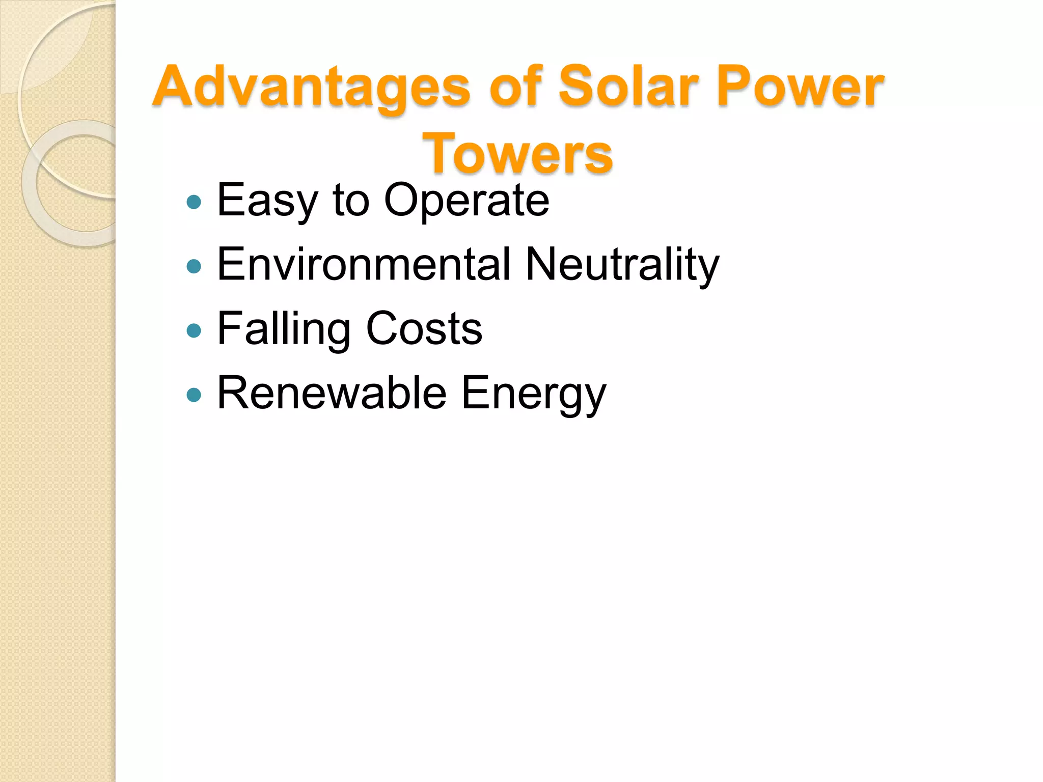 Solar Power Tower | PPTX