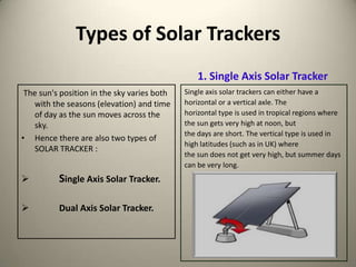 Solar tracker | PPTX