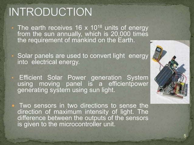 Solar tracker ppt | PPTX
