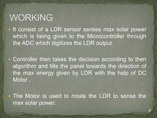 Solar tracker ppt | PPTX