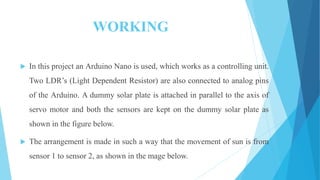 Solar tracker using ldr | PPTX