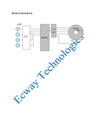 Solar tracker with stepper motor control using microcontroller | DOC