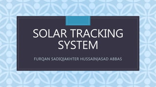 Solar tracking system | PPT