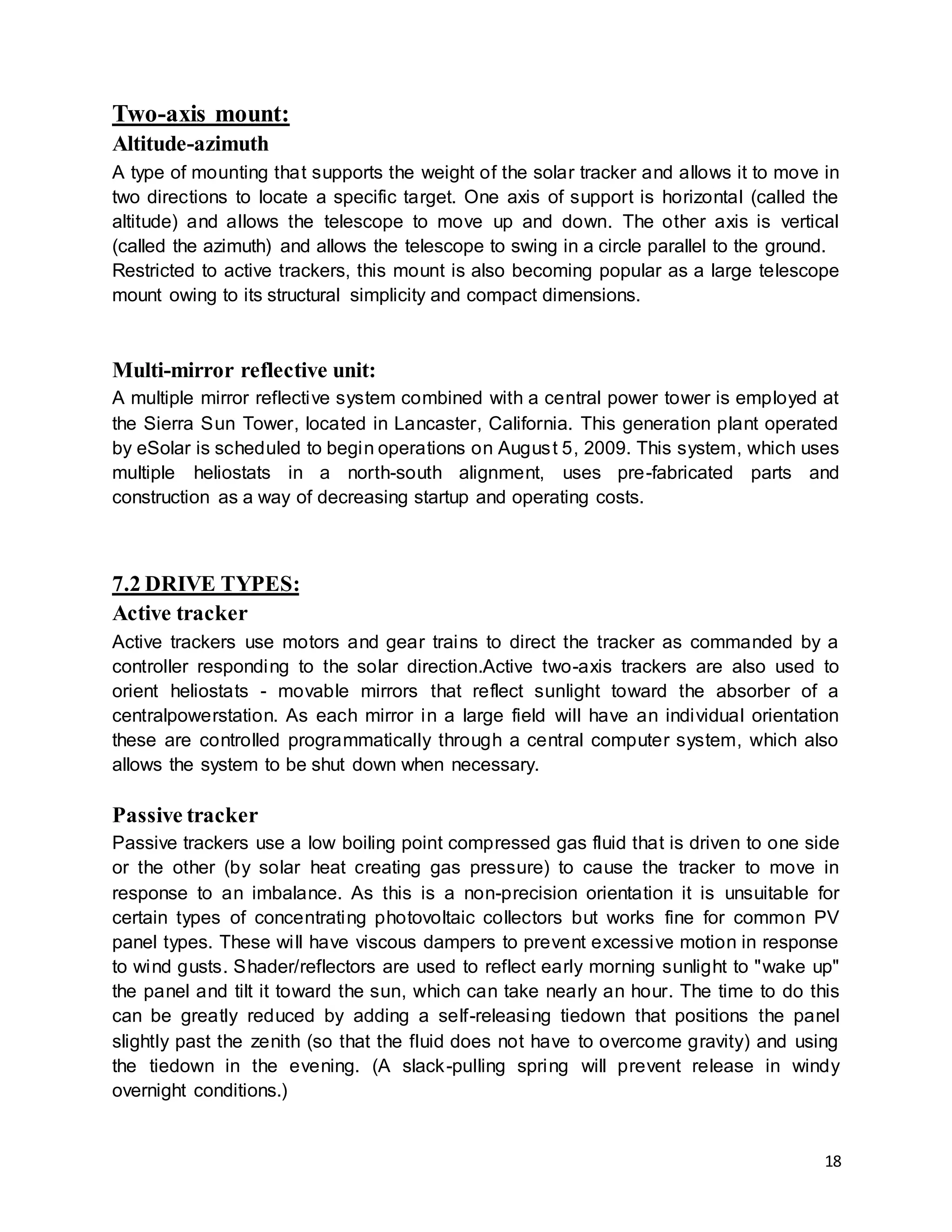 Solar tracking system final report GTU | DOCX