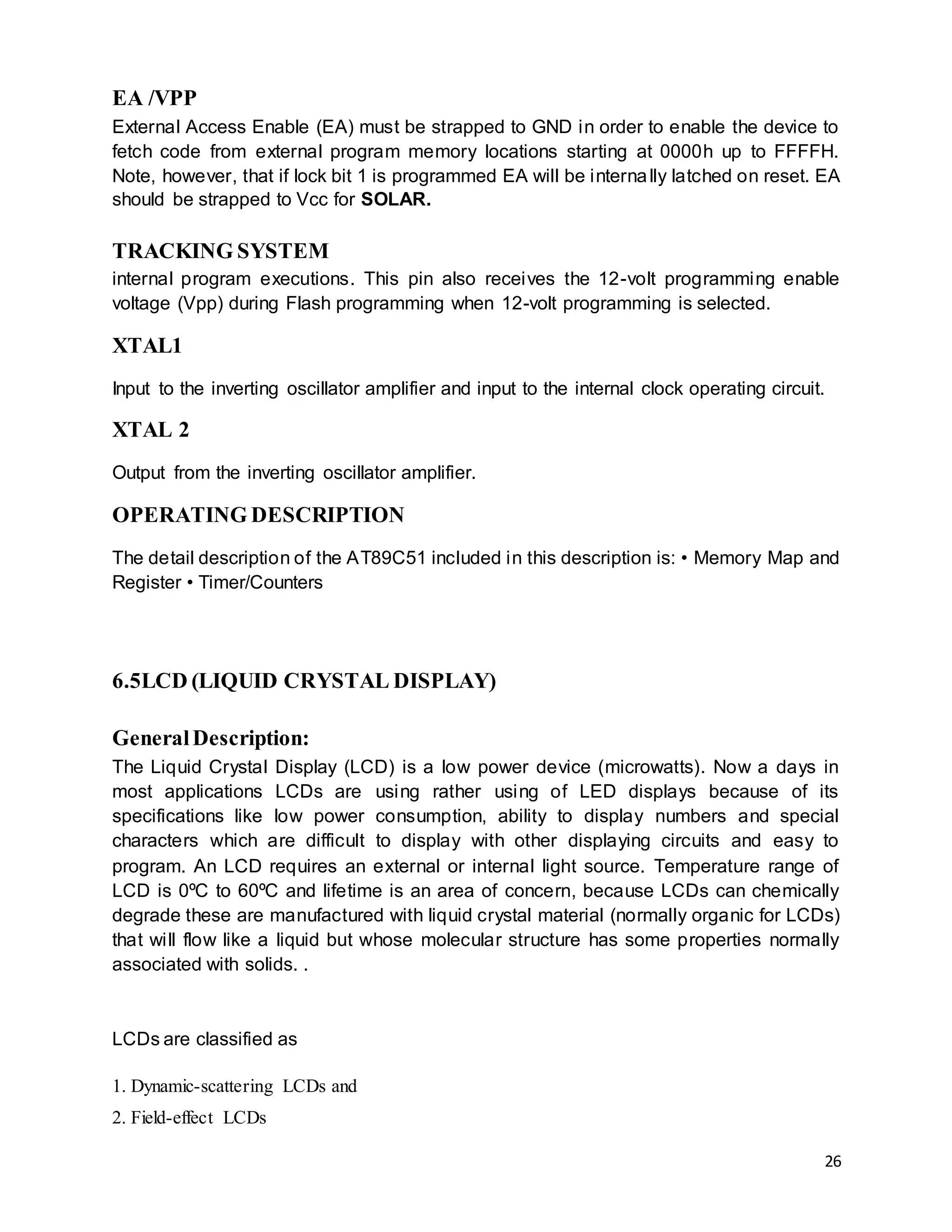 Solar tracking system final report GTU | DOCX