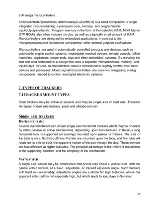 Solar tracking system final report GTU | DOCX