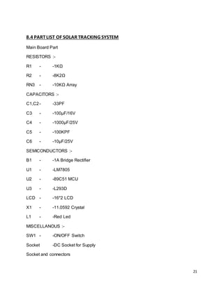 Solar tracking system final report GTU | DOCX