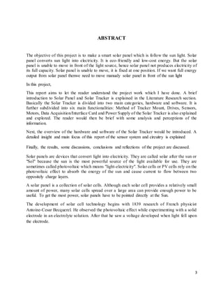 Solar tracking system final report GTU | DOCX