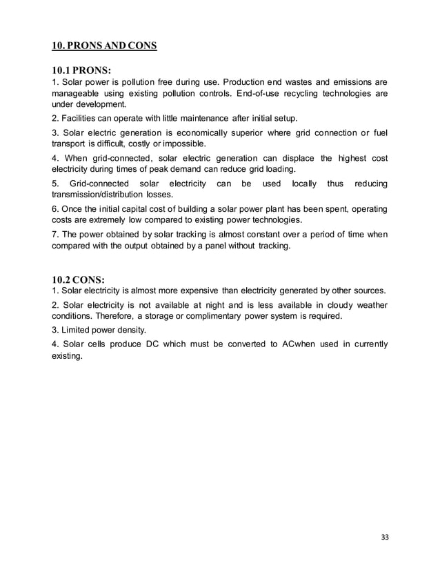 Solar tracking system final report GTU | DOCX