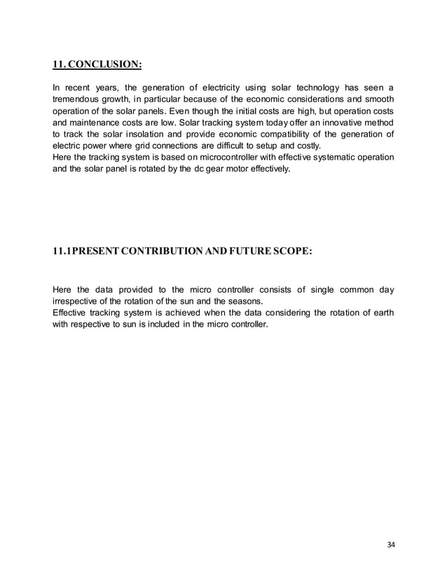 Solar tracking system final report GTU | DOCX