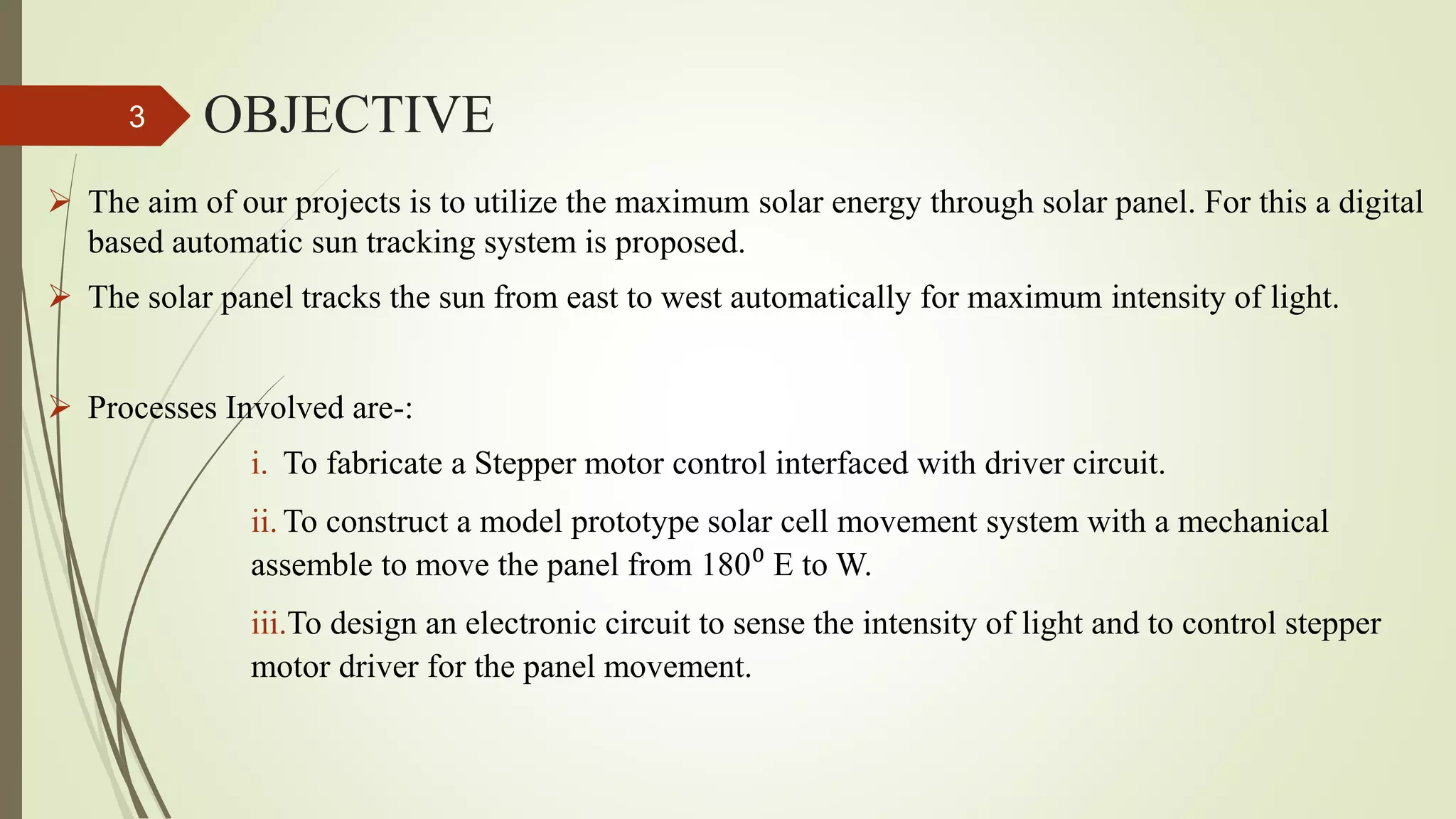 Solar tracking system using 8051 microcontroller | PPTX