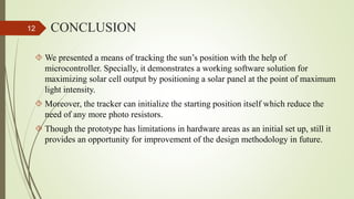 Solar tracking system using 8051 microcontroller | PPTX