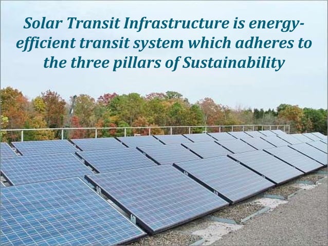 Solar Transit Infrastructure | PPTX