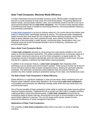 Solar Trash Compactor_ Maximize Waste Efficiency.docx