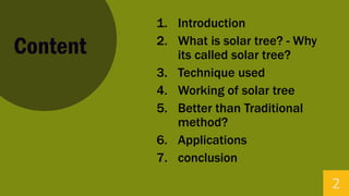 Solar tree | Basic of Solar Tree | Renewable Energy | Solar Panel | PPT