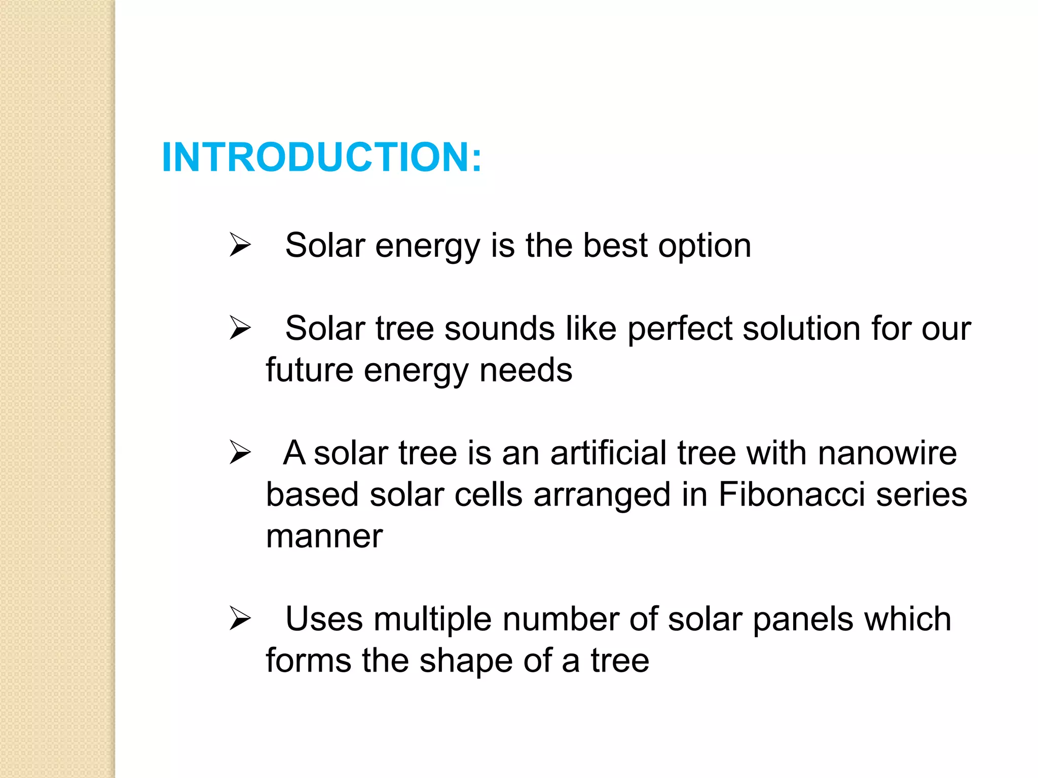 Solar tree | PPTX