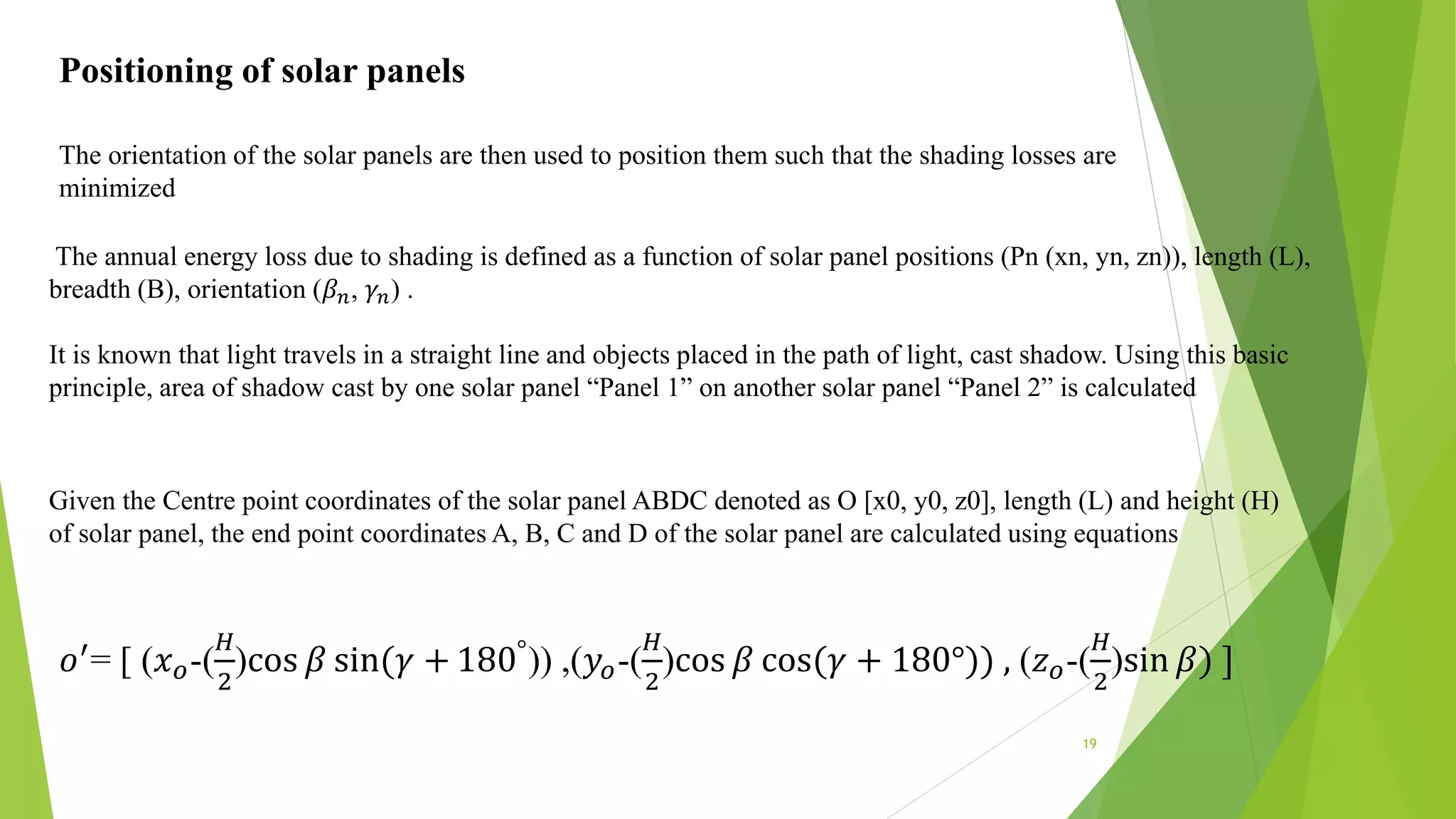 Solar tree design and frame work for maximised power output and ...