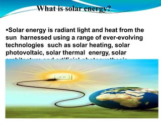 Solar Tree seminar | PPTX