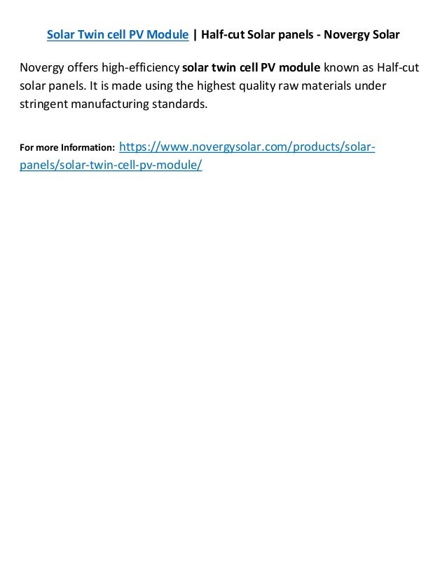 Solar Twin cell PV Module|Half-cut Solar panels