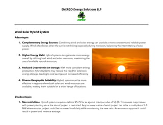 Solar Energy vs Wind-Solar Hybrid Energy (ENERCO Energy) - Which is the ...