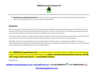 Solar Energy vs Wind-Solar Hybrid Energy (ENERCO Energy) - Which is the ...