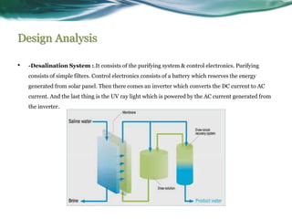 Solar water desalination system | PPTX