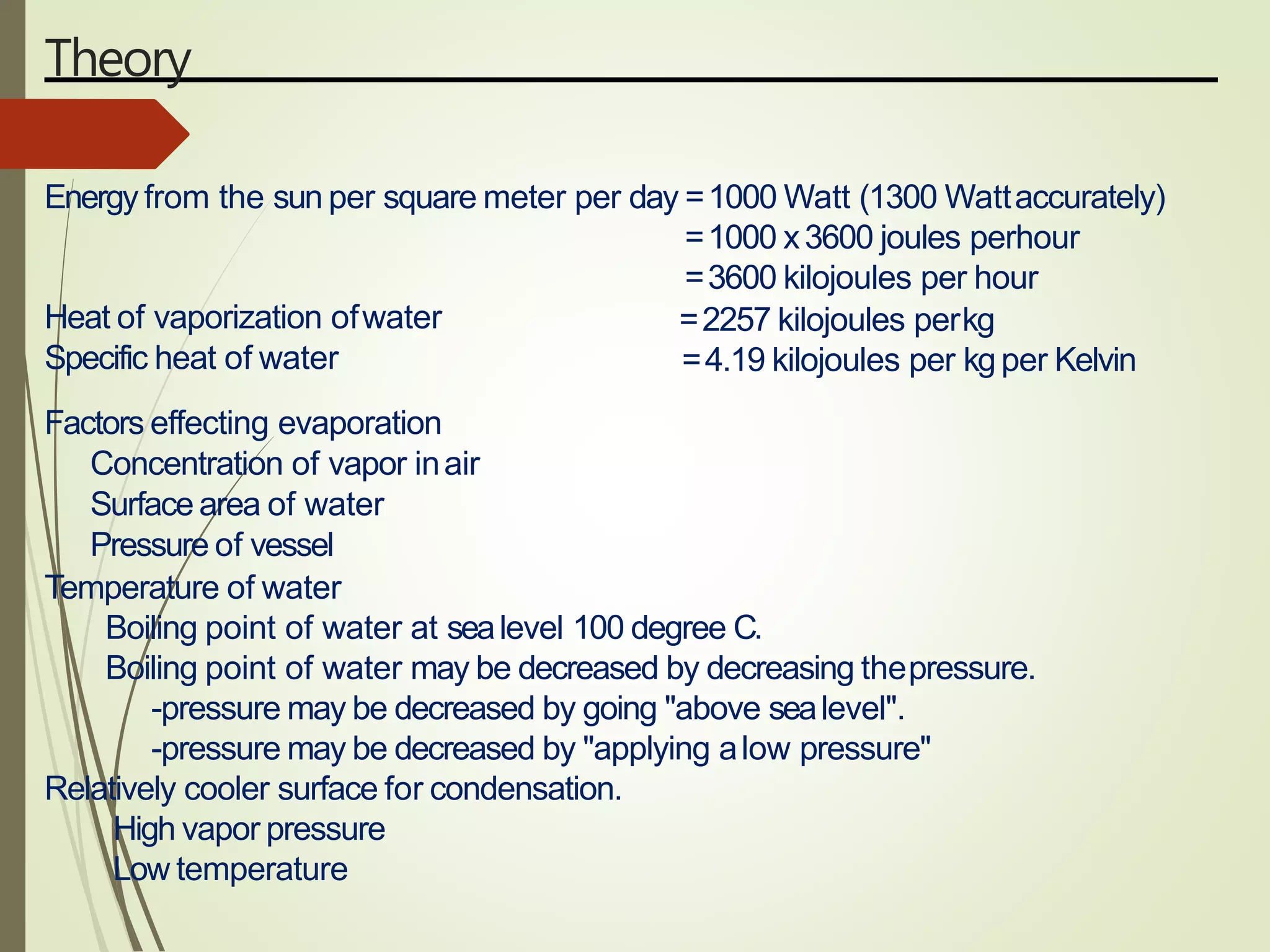 Solar water distillation | PPTX