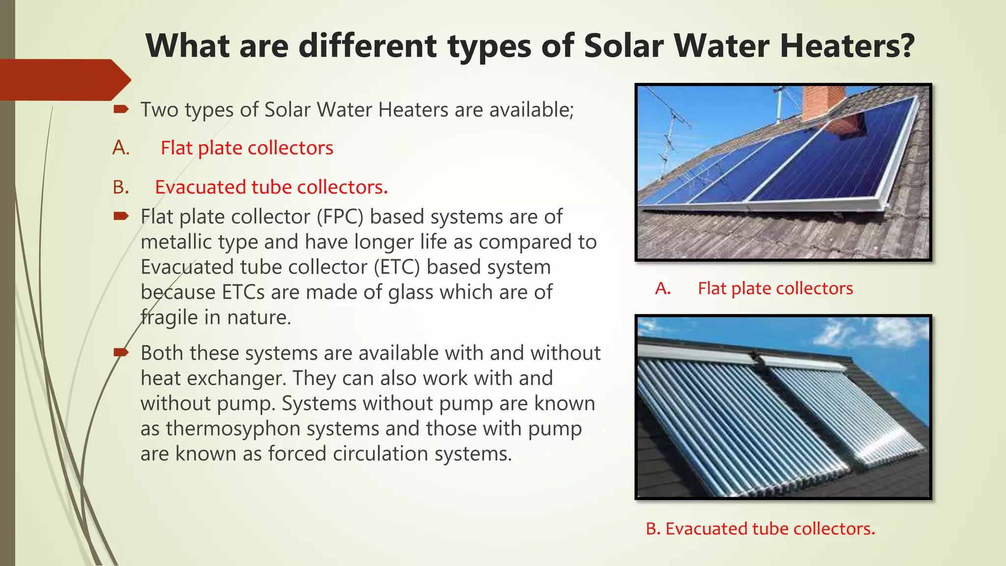 Solar water heater | PPTX