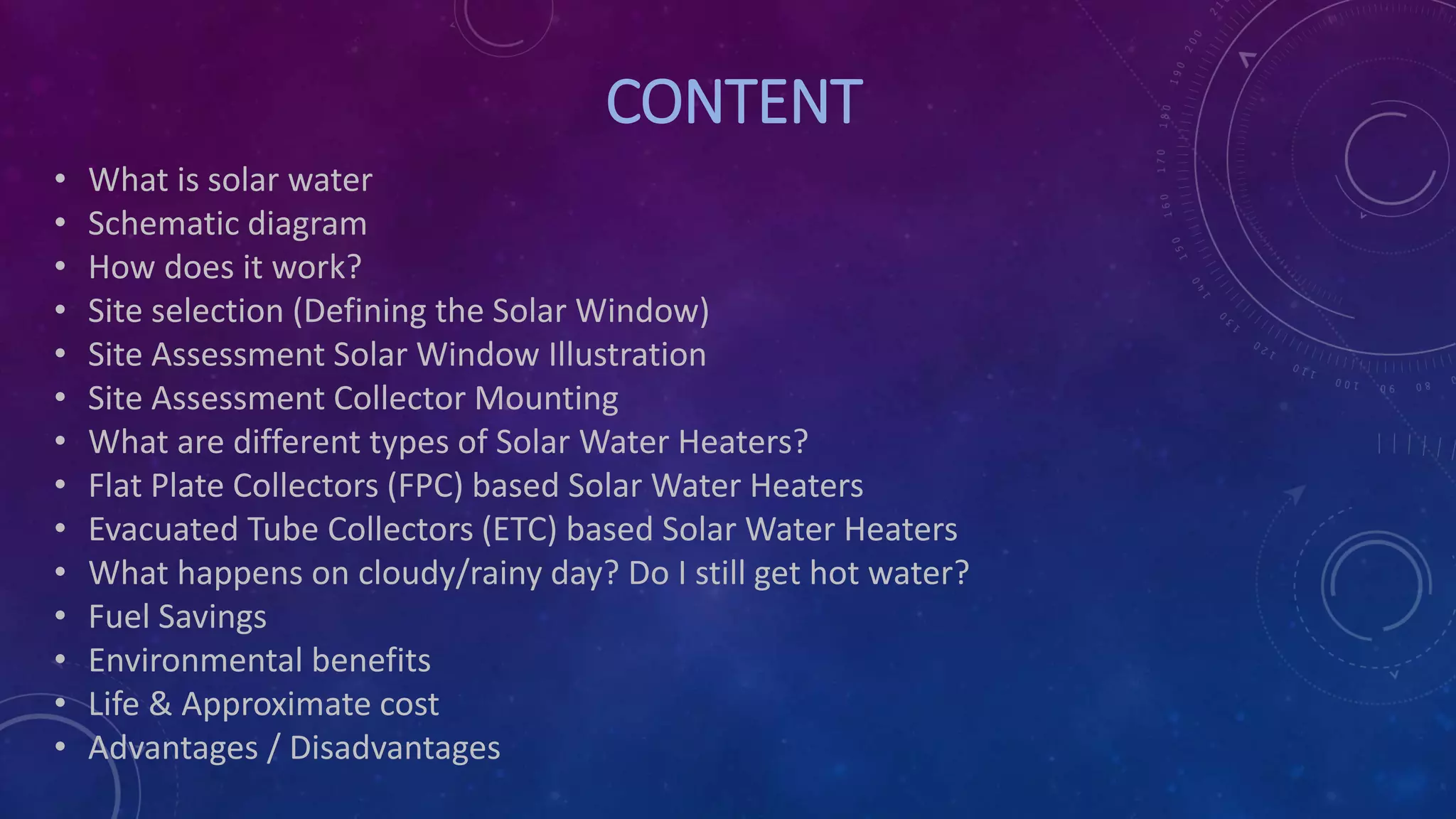Solar water heater ppt | PPTX