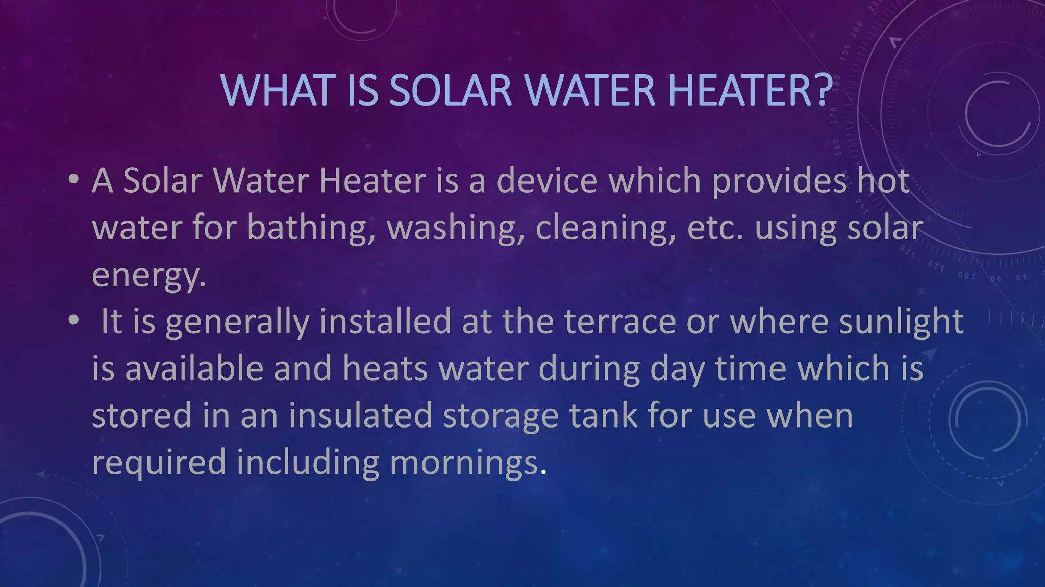 Solar water heater ppt | PPTX