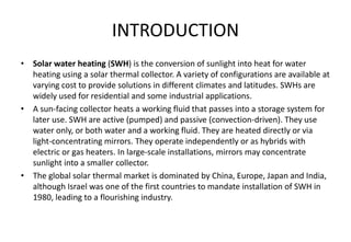 Solar water heater | PPTX